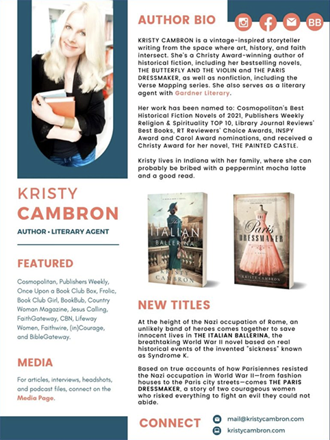 Media - Official Site of Kristy Cambron